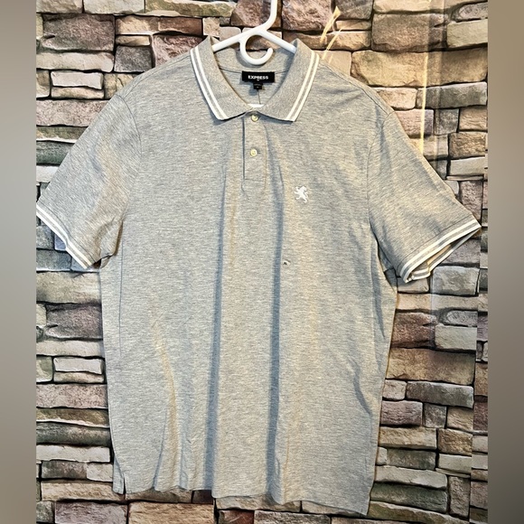 Express | Shirts | Express Polo For Men Size Xl Gray | Poshmark